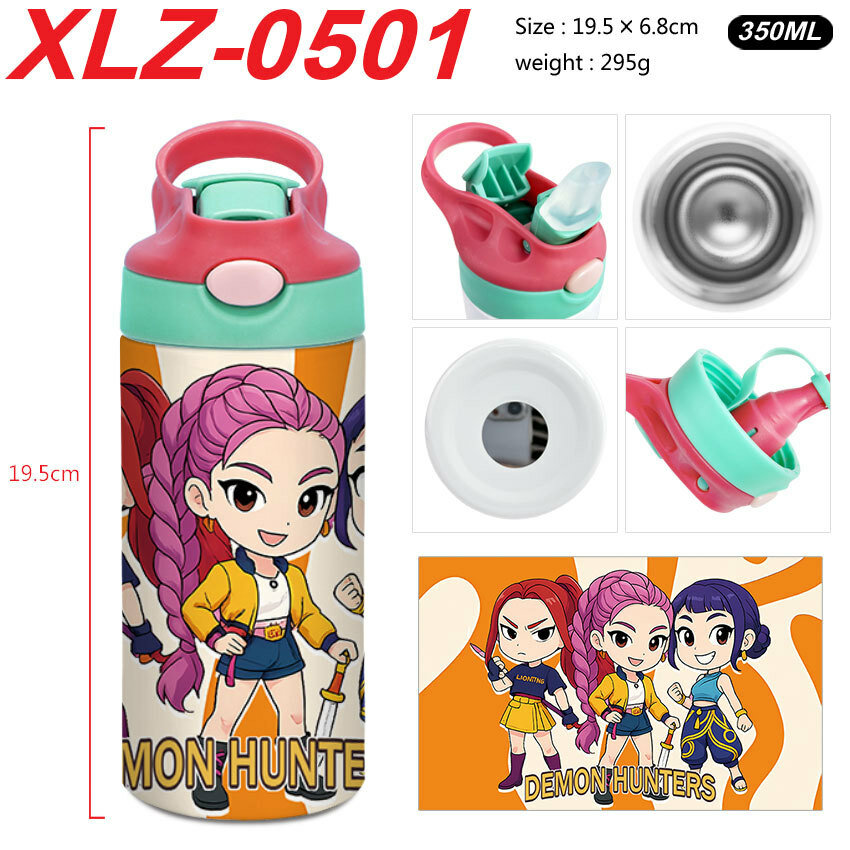 Товары с символикой K-POP группы из аниме «Ведьмак»: высококачественная четырехцветная термобутылка для воды из нержавеющей стали для студентов (стиль)