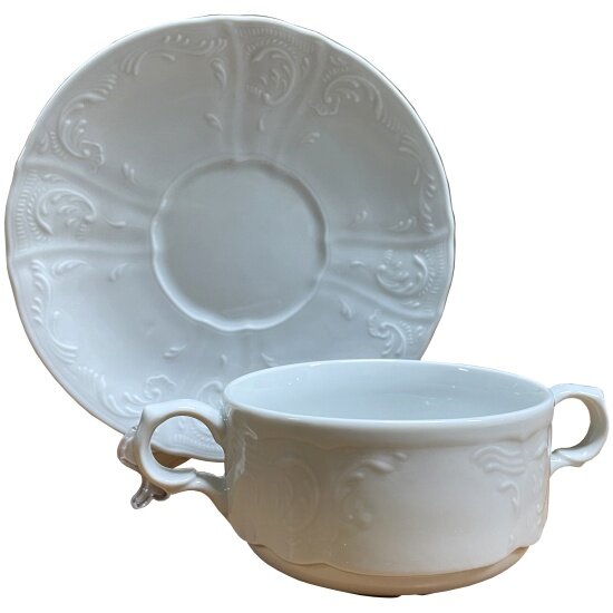 Бульонница Bernadotte HORECA , 350 мл, блюдце 175 мм с ручками, недекорированный (P128SS65KQZ0000000 Thun)