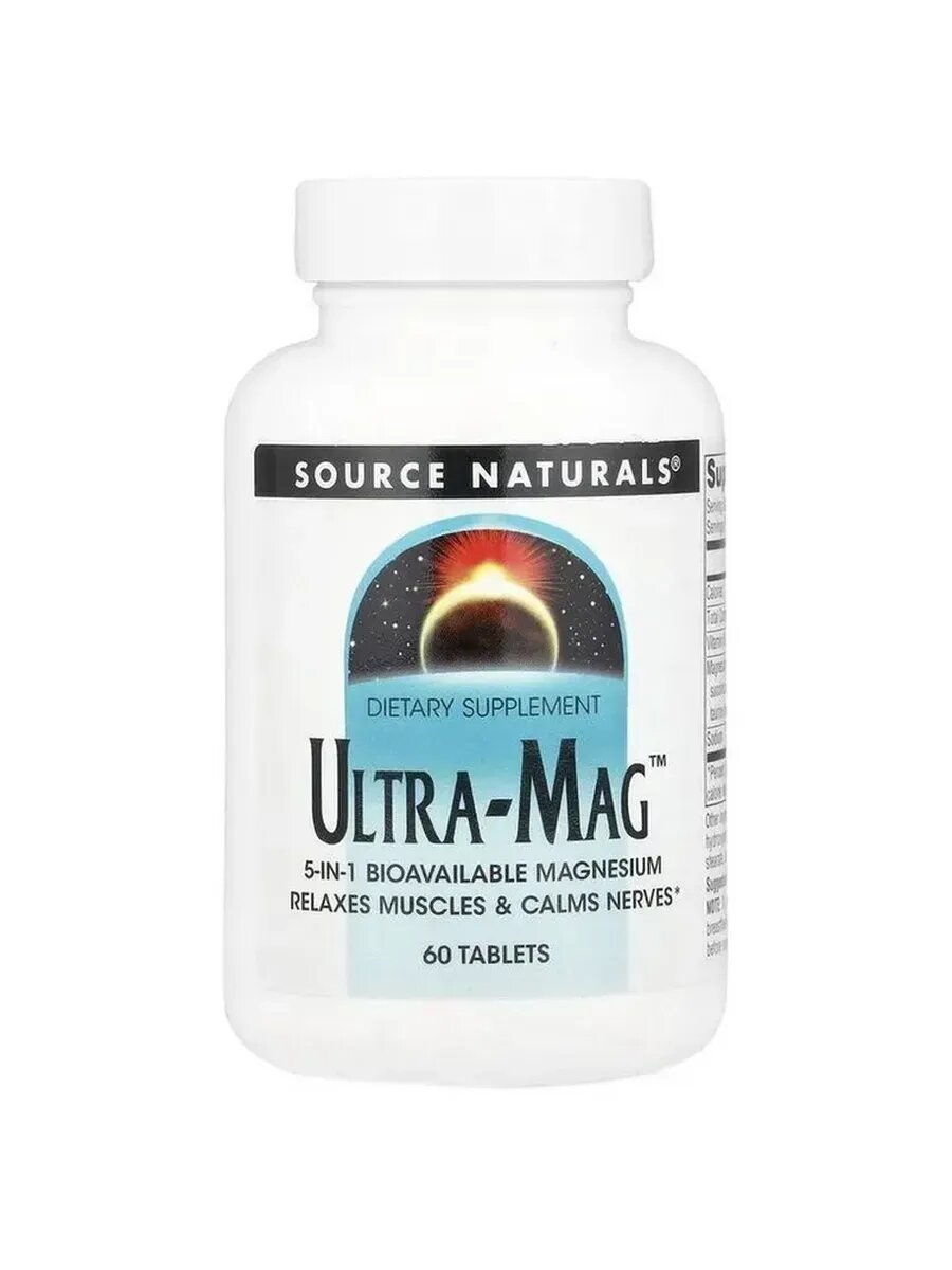 Source Naturals, Ultra-Mag, 60 таблеток
