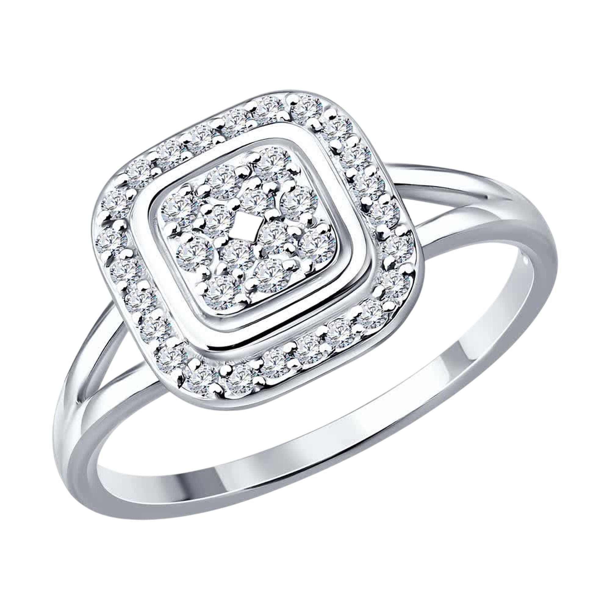 Кольцо, белое золото, 585 проба, бриллиант