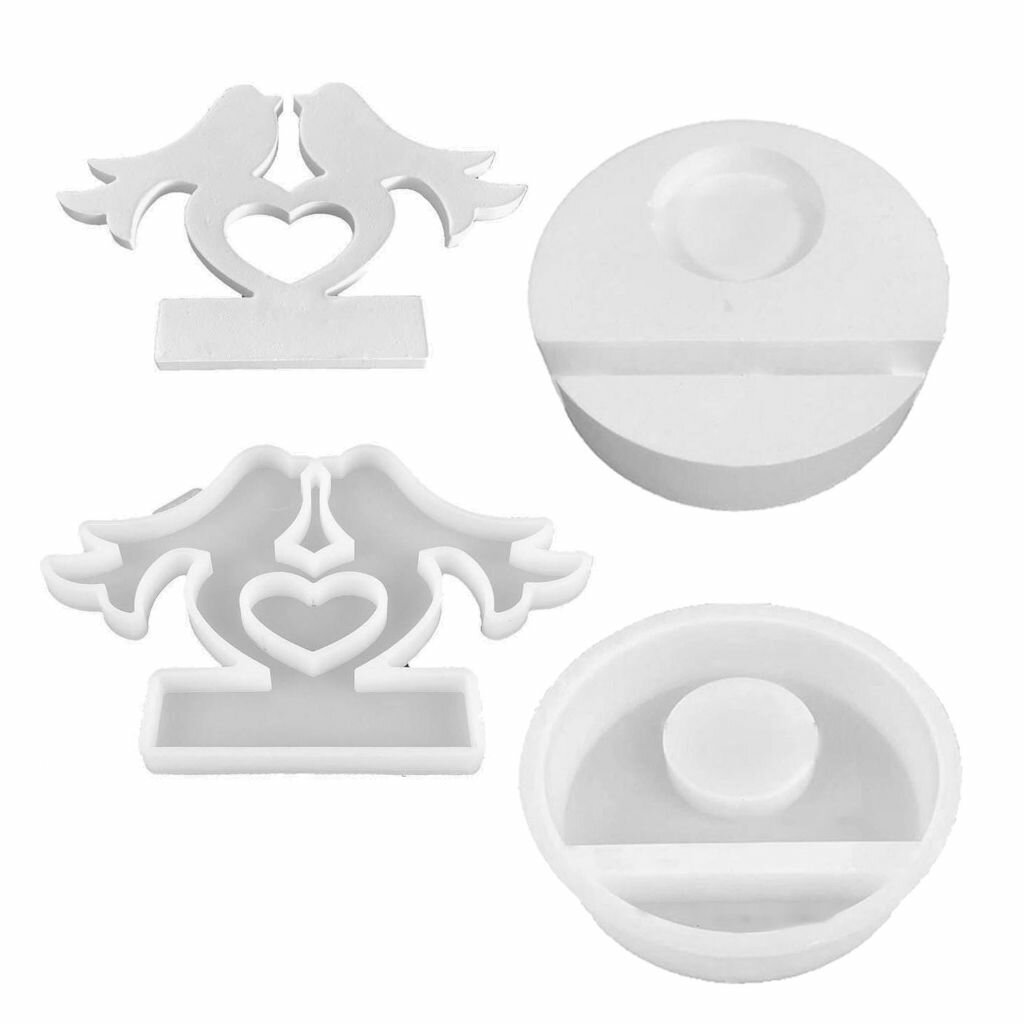 Держатель для свечи Пара птиц Гипсовая форма