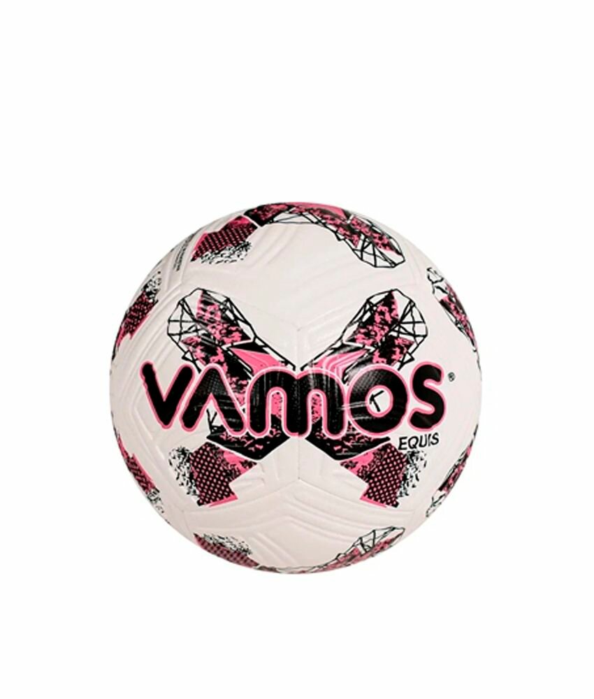 Мяч футбольный размер 5 VAMOS EQUIS 12 P, белый/розовый, бутил, 12 панелей, Мяч ф/б №5 VAMOS EQUIS 12 P, BV-2625-EQS
