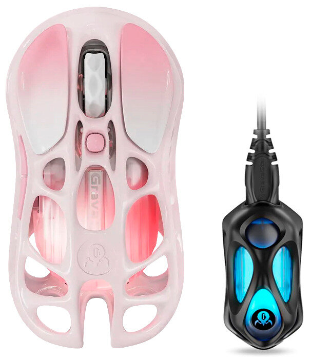 Gravastar M1 Pro Sakura Pink, розовый, игровая беспроводная мышь
