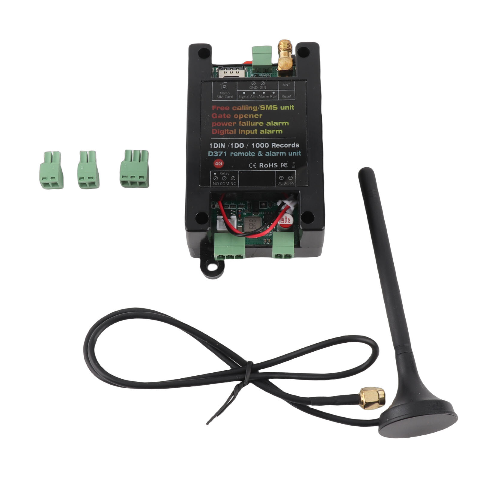 4G GSM пульт дистанционного управления для открывания дверей, многофункциональный пульт, переключатель сброса, реле, напоминание о сбое питания (версия для США).