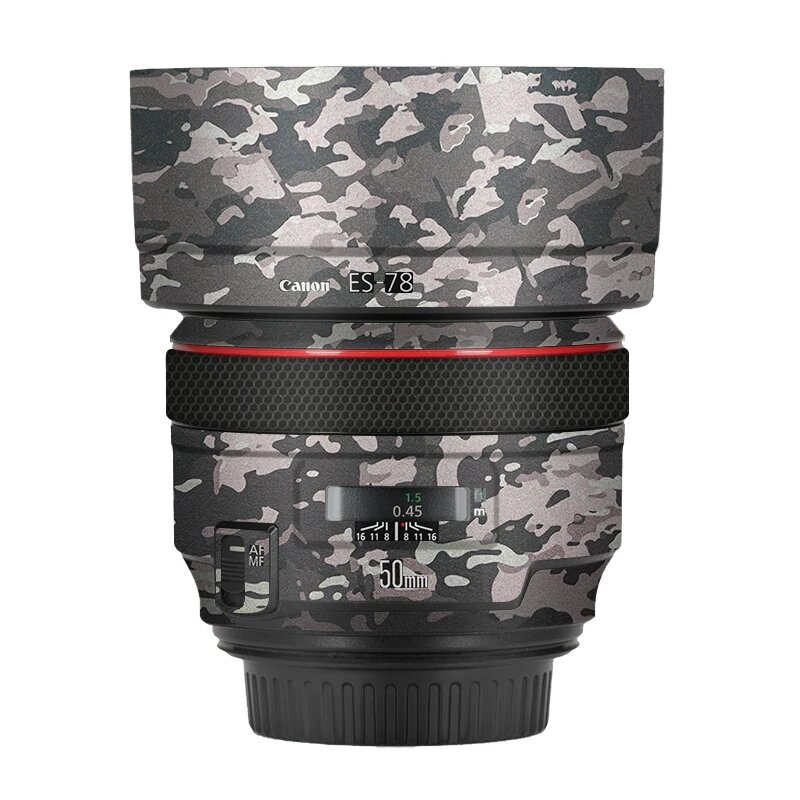 Защитная пленка для объектива Canon EF50mm f/1.2L - Камуфляжный дизайн, матовая поверхность, 3M клей, защита от царапин