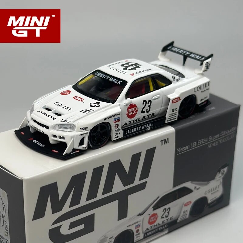 MINIGT 1:64 Nissan LB-ER34 Super Silhouette Athlete/Collet, белый, 1059