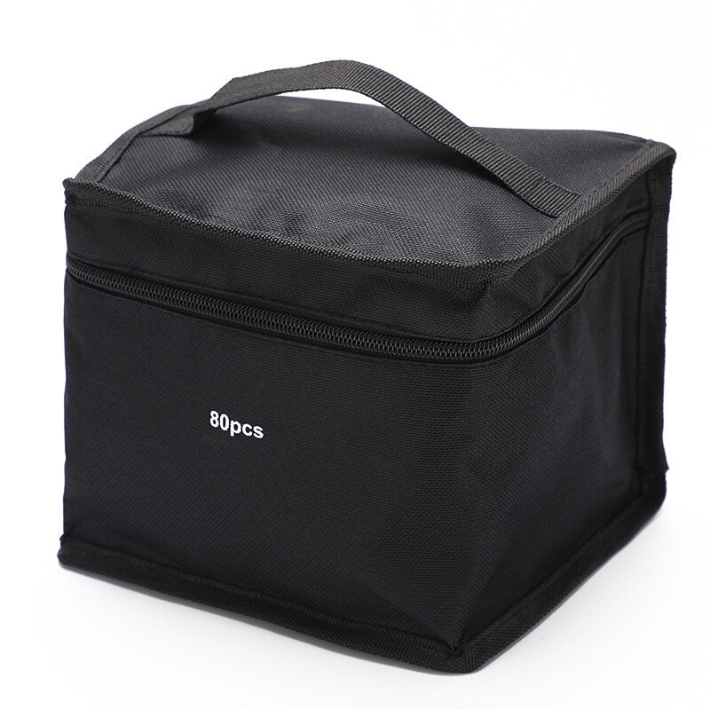 Многофункциональная сумка для макияжа Простая портативная сумка для хранения большой емкости Черный_Сумка для маркеров