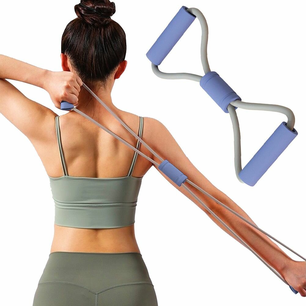 Эспандер для вытяжения позвоночника, из прочного латекса, серо-голубого цвета