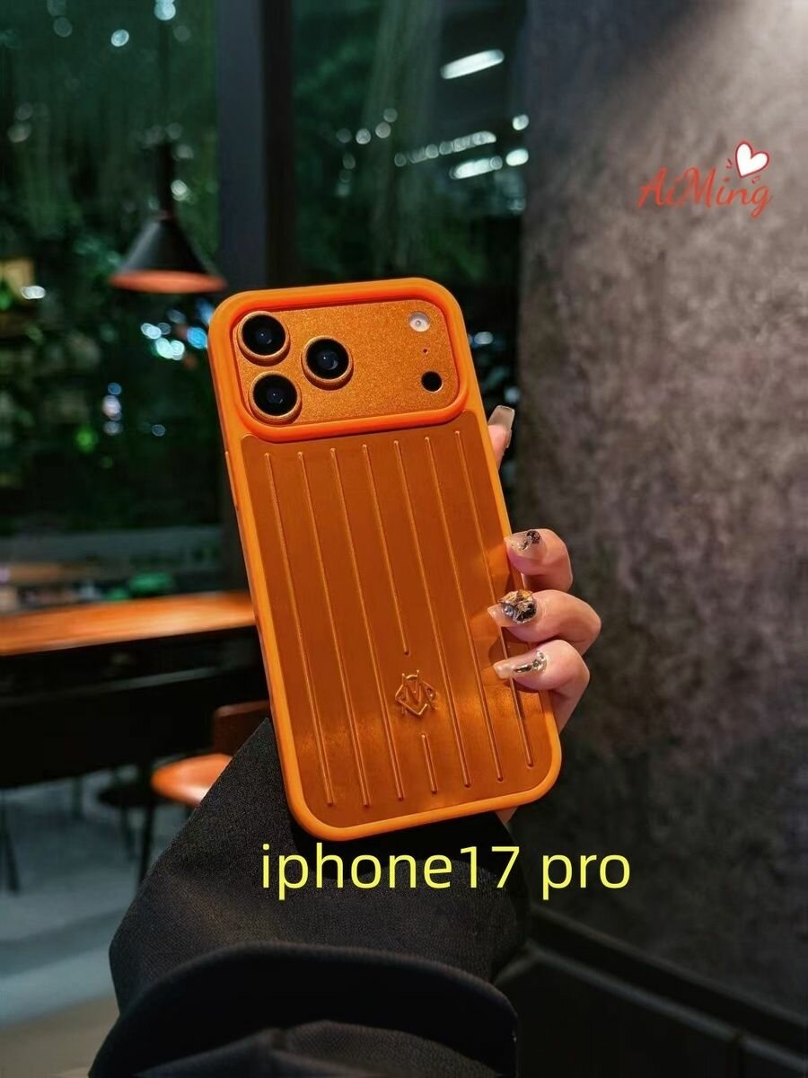 Защитный чехол для смартфона, чехол для мобильного телефона, Чехол для смартфона Apple, RIMOWA для iPhone 17 pro, оранжевый