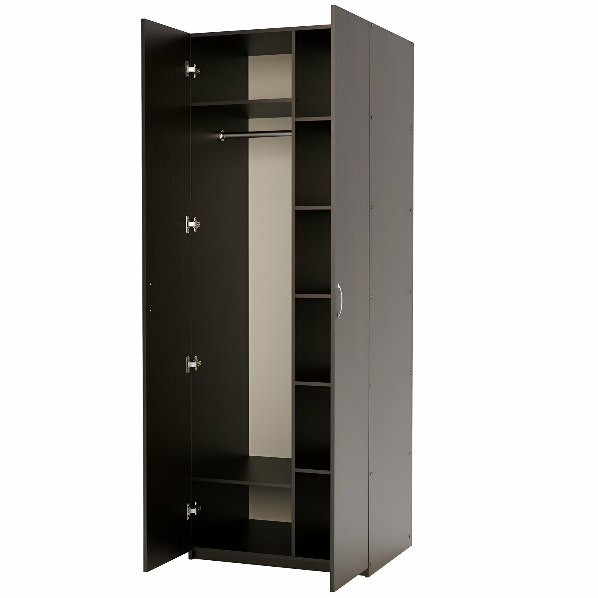 Шкаф комбинированный Комби-2 90х60х220 см, распашной, в прихожую, лдсп Венге