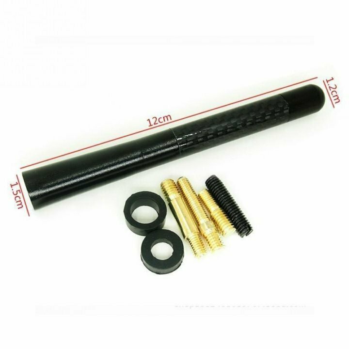 Антенна автомобильная Top Gear, из углеродного волокна, наружная, активная, FM/УКВ, крепежная резьба 5мм