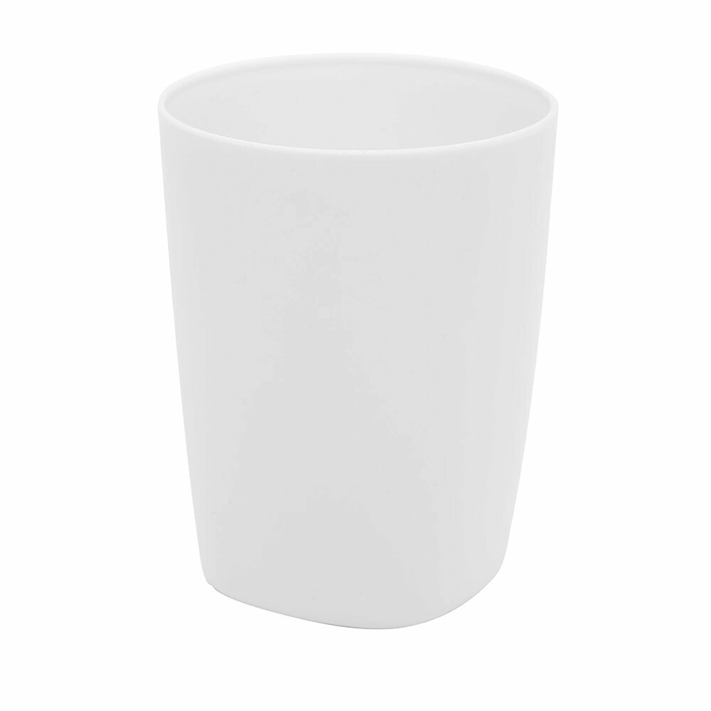 Стакан для зубных щеток Berossi "Aqua", пластик, белый, 8 х 8 х 10,2 см