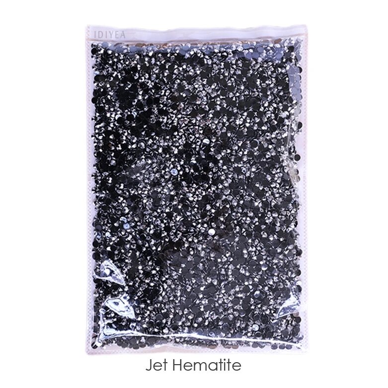 Стразы черные Jet Hematite 5mm SS20-15000pcs IDIYEA