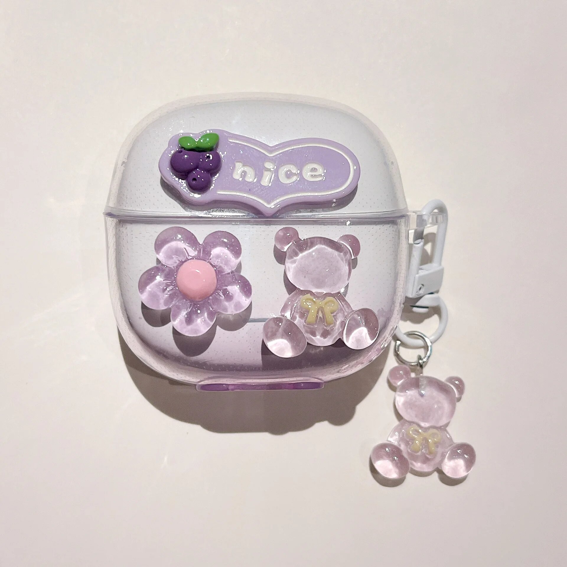 Прозрачный чехол с бабочкой для наушников Xiaomi Redmi Buds 6 Lite