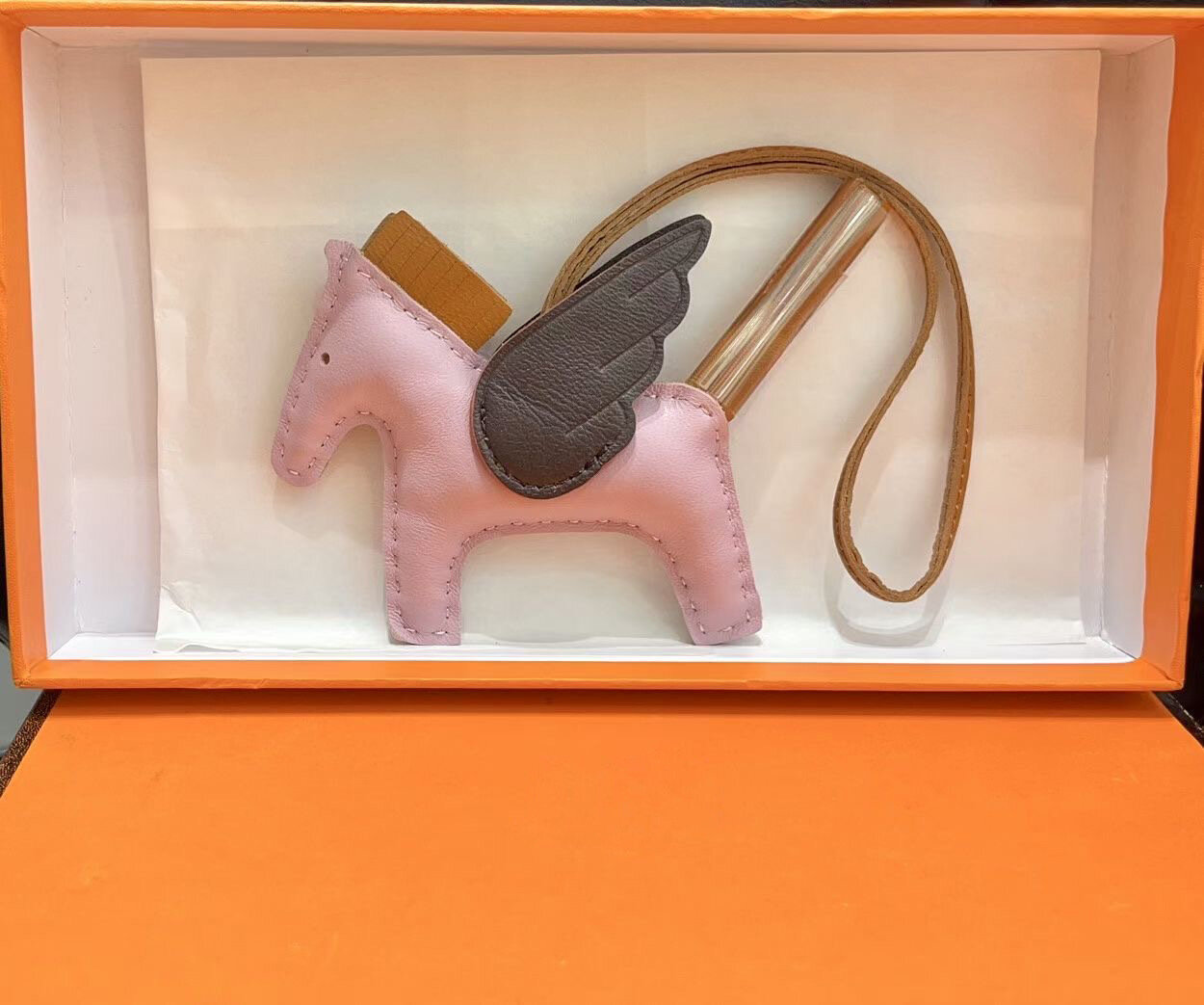 Аксессуары Подвеска из овчины Пони Натуральная кожа Ангел Пегас Аксессуары для сумок Брелок Кисточка Автомобильное украшение для женщин