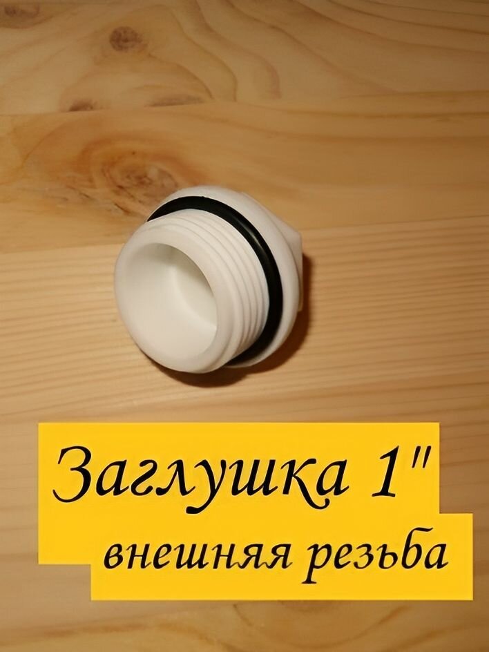 Заглушка пластиковая 1 дюйм с прокладкой