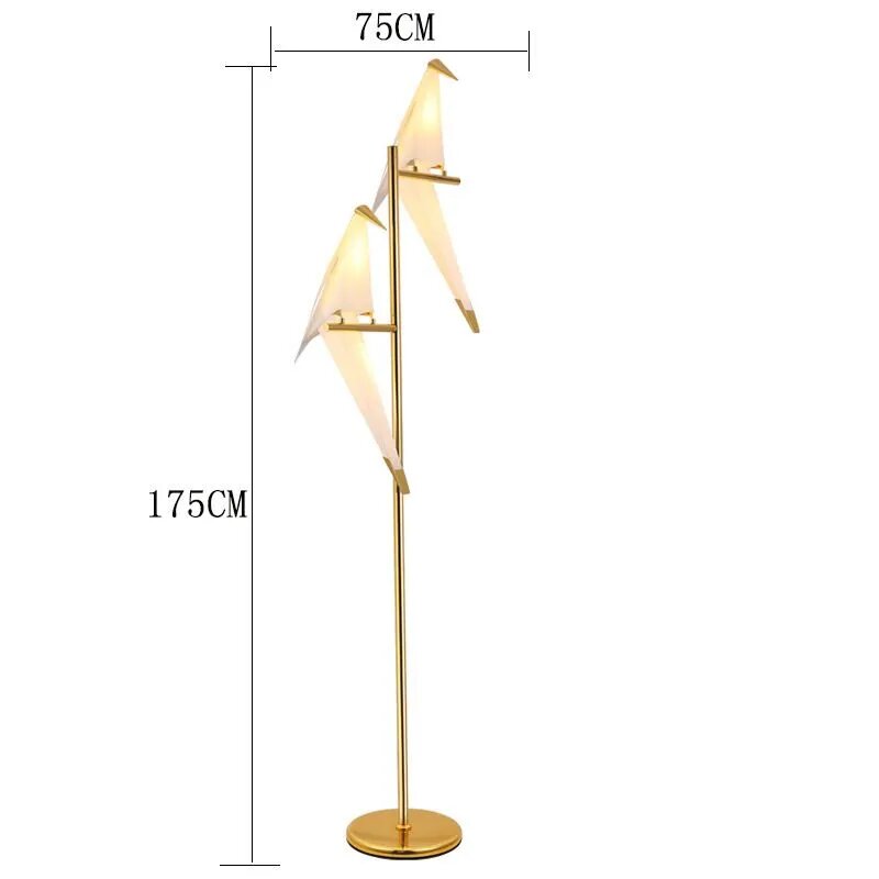 Торшер напольный, Тысяча бумажных журавликов,175cm столбовая лампа