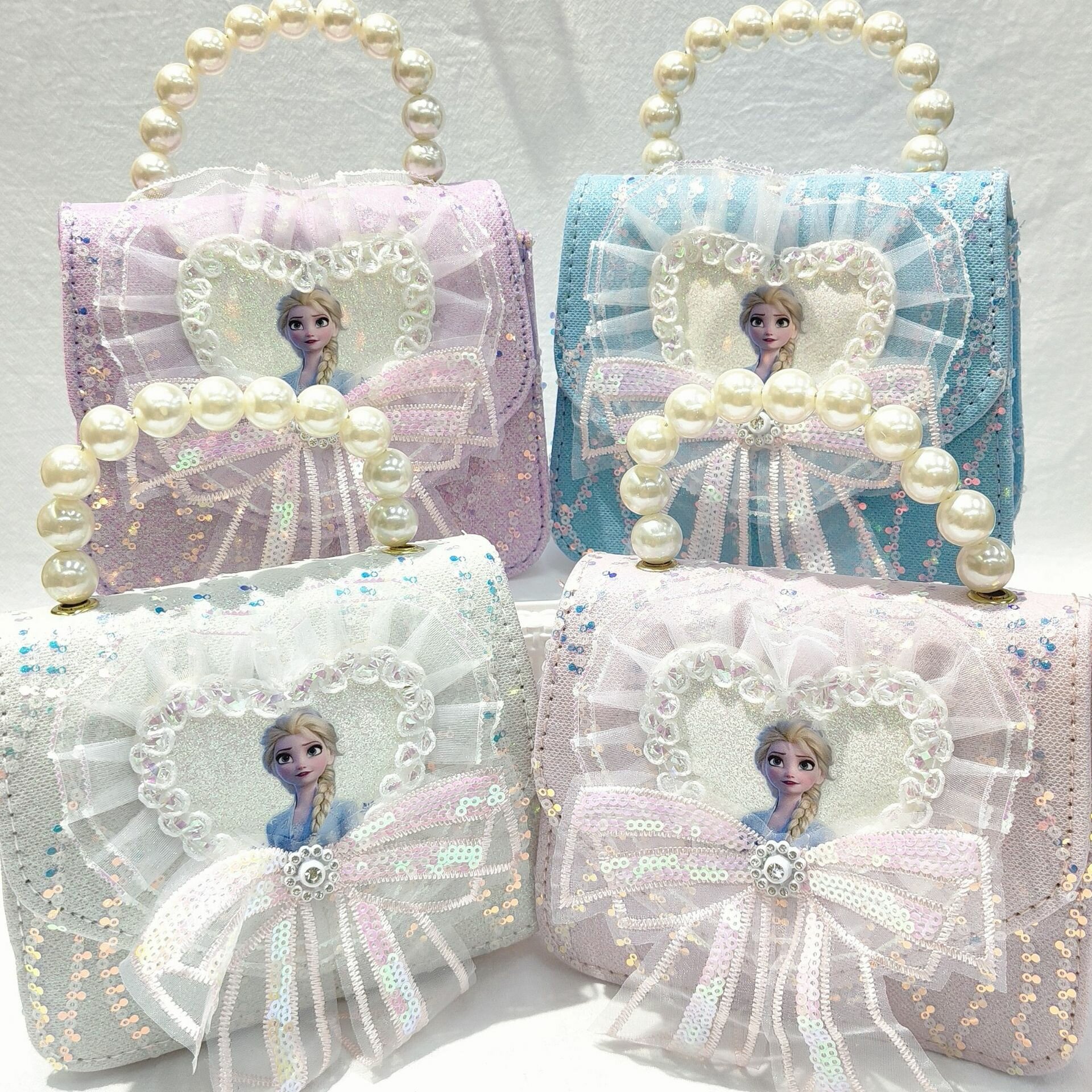 Детская сумка принцессы Эльзы, милая сумка через плечо для девочек, модная сумка, стильная сумка для маленькой девочки