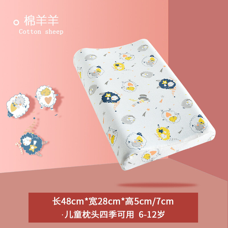Подушка для поддержки шеи из чистого хлопка с пеной памяти Candy Teddy для учеников начальной школы, младенцев, малышей, детей в детском саду в возрасте от 1 до 12 лет