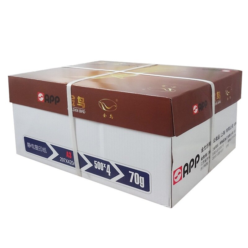 Бумага для печати и копирования APP Golden Bird A4, 500 листов/упаковка, 8 упаковок в коробке, 80 г, белая бумага Morning Light A4, 70 г, офисная A3