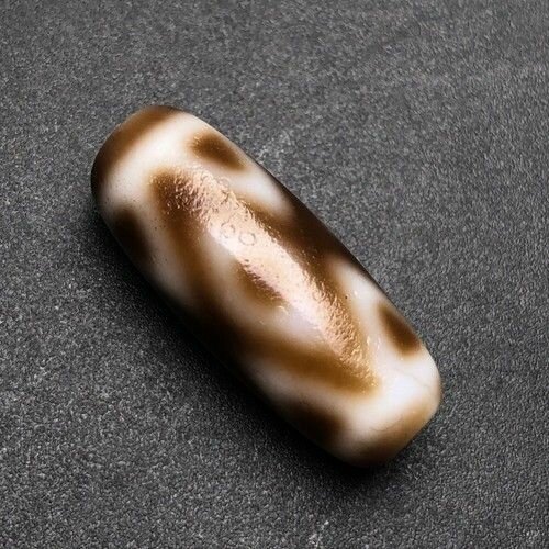 Тибетская патина, старый агат Dzi, подвеска с 3 глазами ваджры, 27 мм M1031