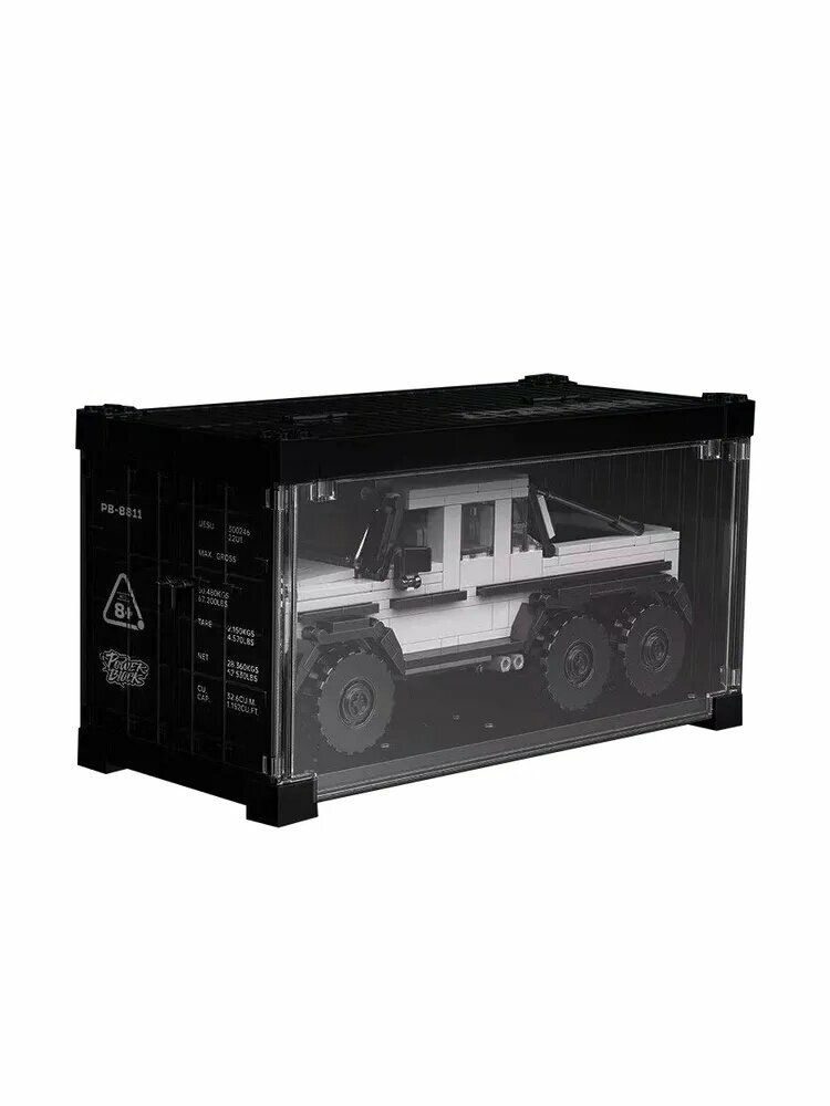 Конструктор Toyota land cruiser FJ40 POWERBLOCK - автомобиль плюс контейнер,622 деталей, HAPPY BUILD PB8839. подарочная модель, модель racing спорткар