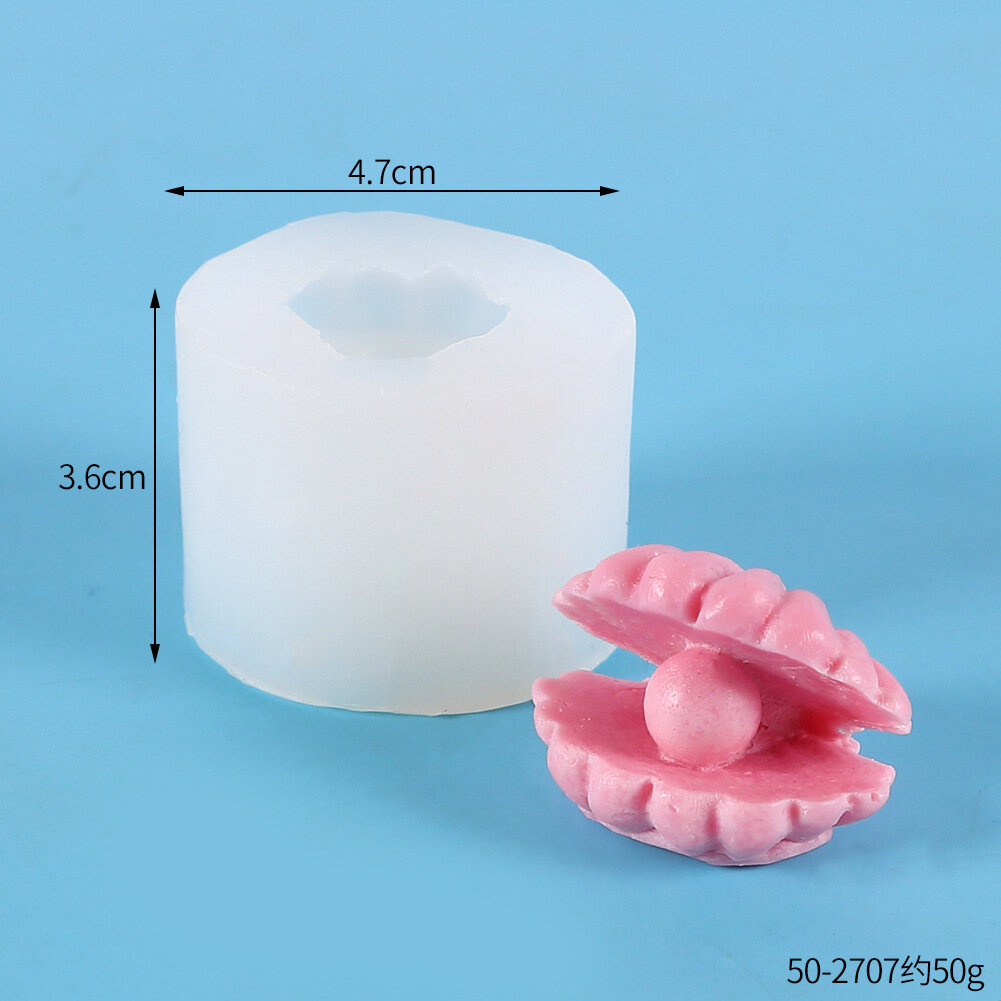 DIY-модель из жемчужной раковины для ароматических свечей и настольного декора, жидкий силиконовый шаблон с жемчужинами