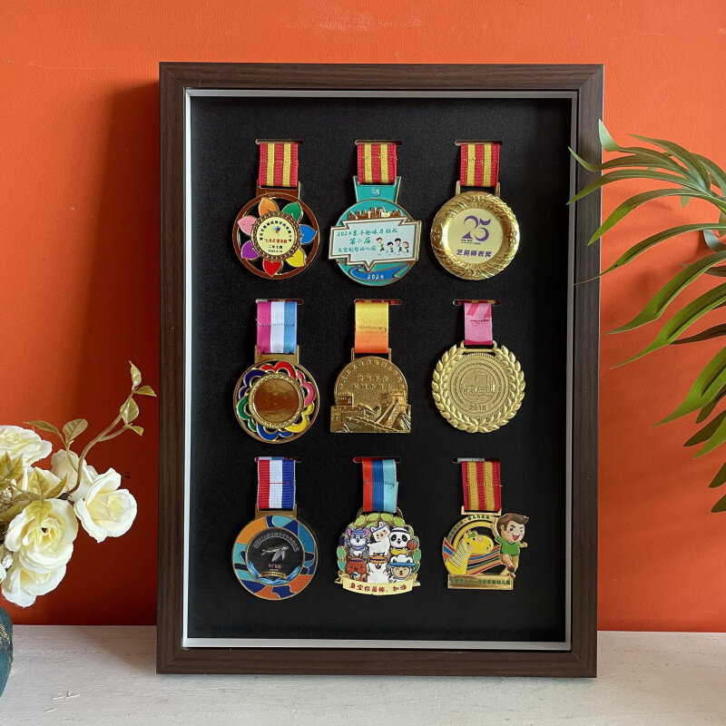 Рамка для медалей марафона, хранение медалей спортивных соревнований, настенная подвесная рамка с перфорацией