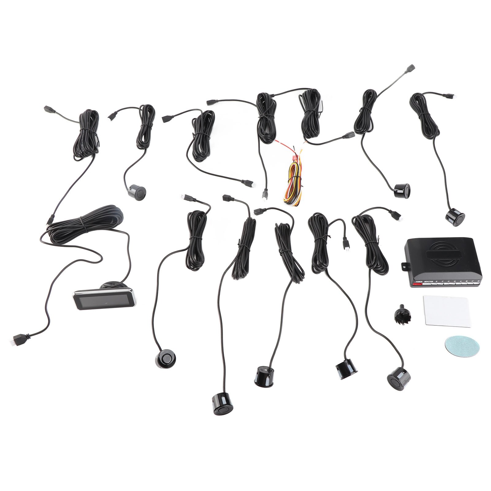 Датчик парковки Автомобиля Система Радаров Заднего Хода с 8 Датчиками Определения Расстояния ЖК-дисплей Звуковой Предупреждающий Зуммер