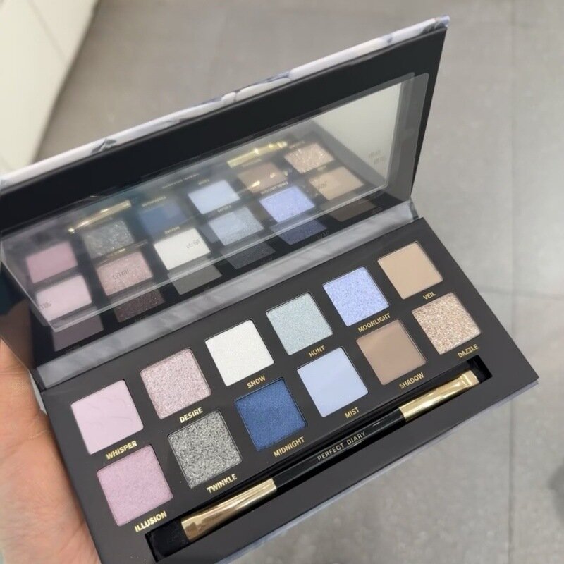 Палитра теней для век Perfect Diary, двенадцать цветов, животные: красный лис, золотой тигр, осенний дикий каштан, лошадь, ледяной волк, коллаборация Nezha, новогодняя палитра лошадей