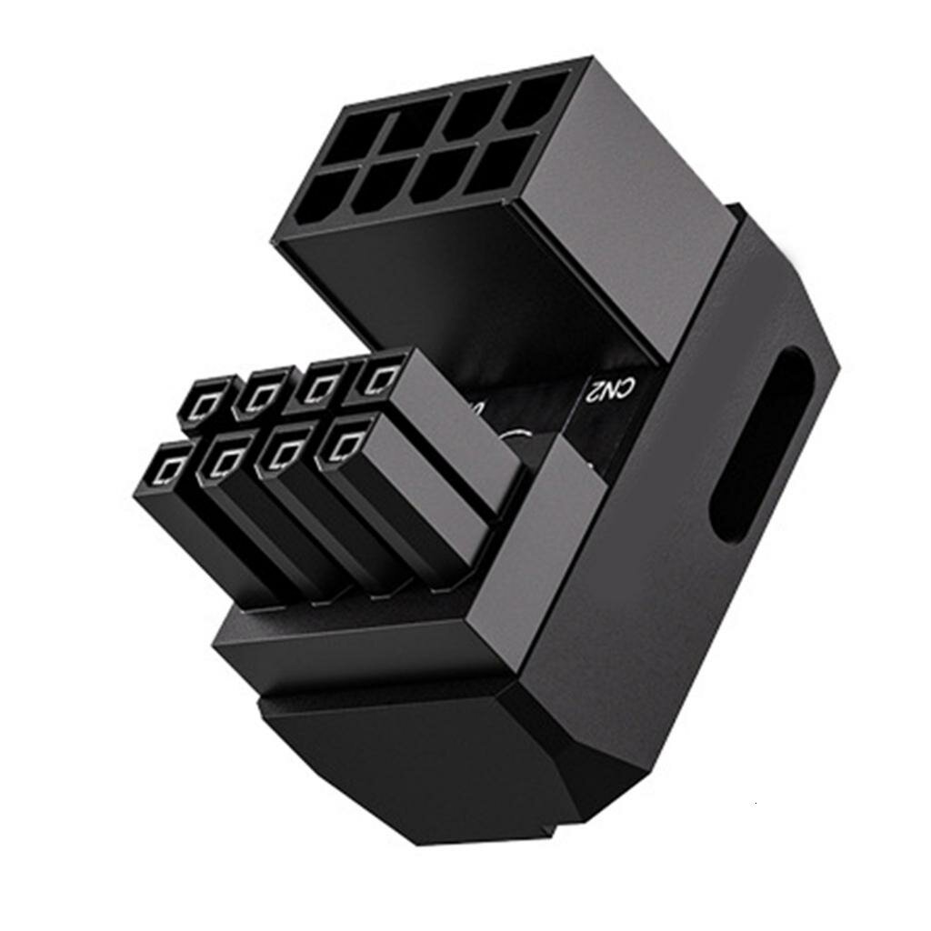 8-контактный угловой адаптер питания для видеокарты, Черный - Обратный ход