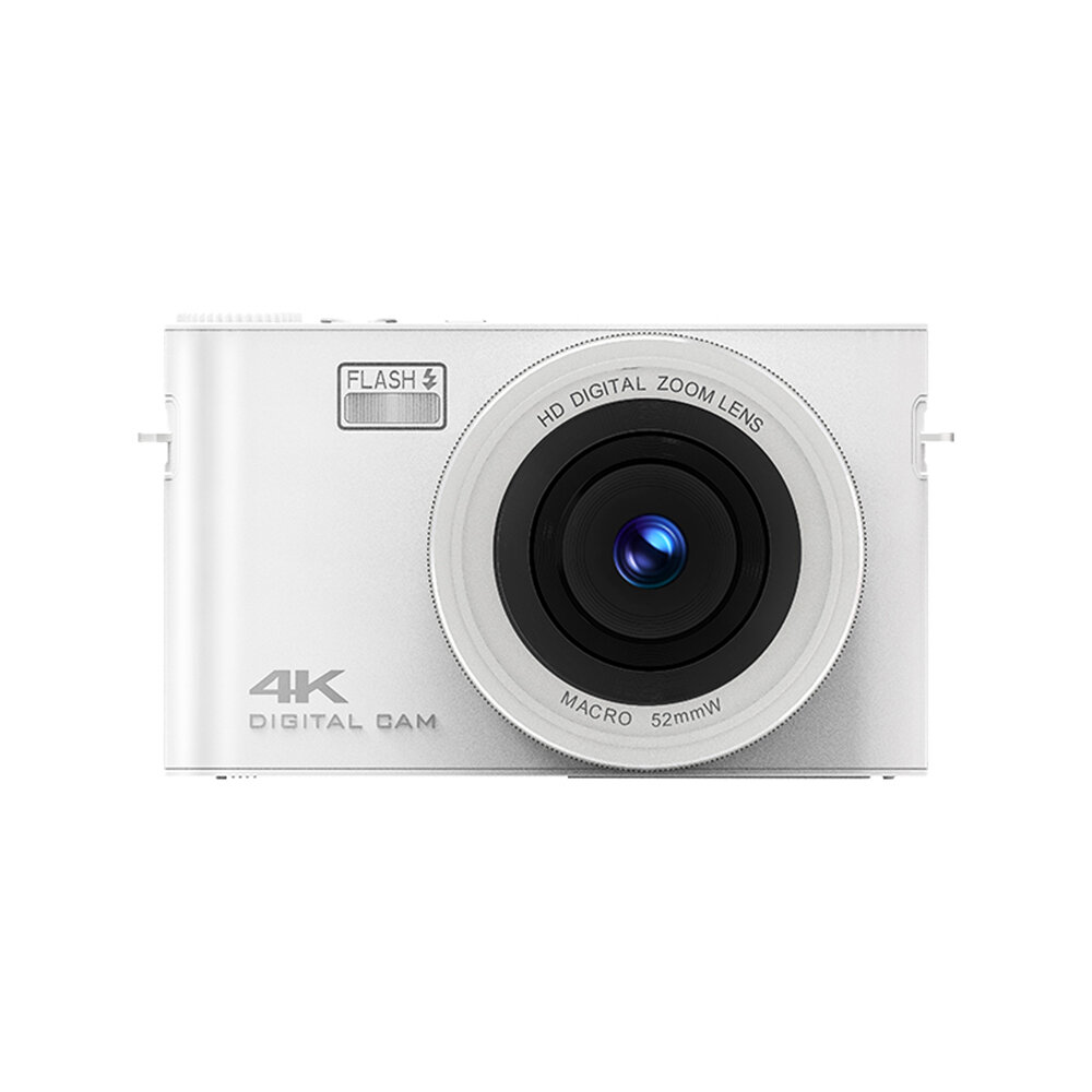 Цифровая камера 4K Цифровая видеокамера 64MP 3-дюймовая IPS сенсорная панель Автофокус 18-кратный цифровой зум Встроенная вспышка Батарея Anti Shake Воспроизведение музыки в формате MP3 Подарок на день рождения или праздник для студентов и подростков