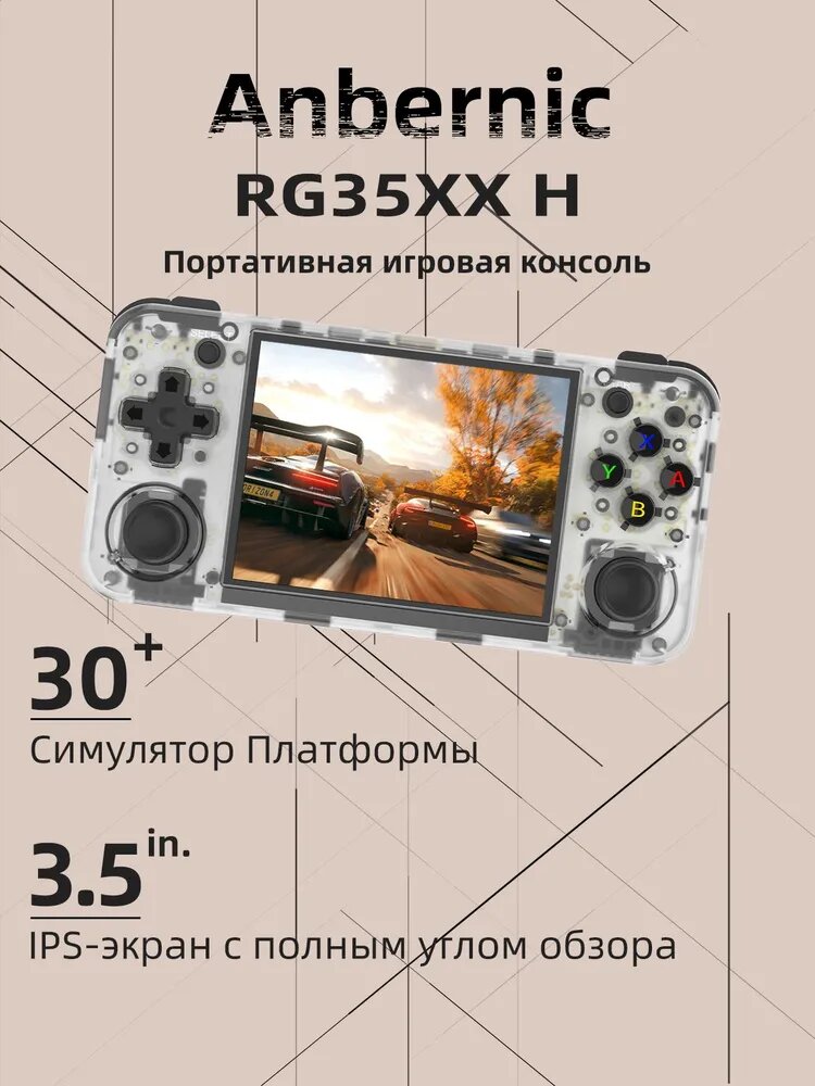 Новинка 2024 года ANBERNIC RG35XX H, горизонтальная версия, ретро-экран, портативная игровая консоль с открытым исходным кодом, 3,5-дюймовый IPS-экран, ностальгическая аркадная игра
