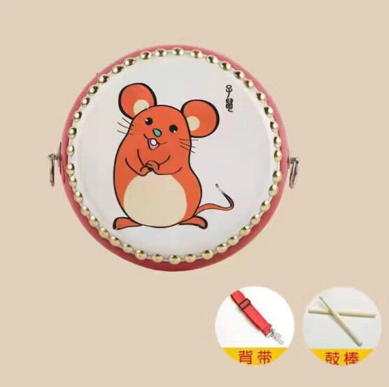 Оптовая продажа барабана из овчины, детский ударный инструмент, барабан зодиака, детская игрушка, маленький барабан, ударный барабан из коровьей кожи, гонг-барабан