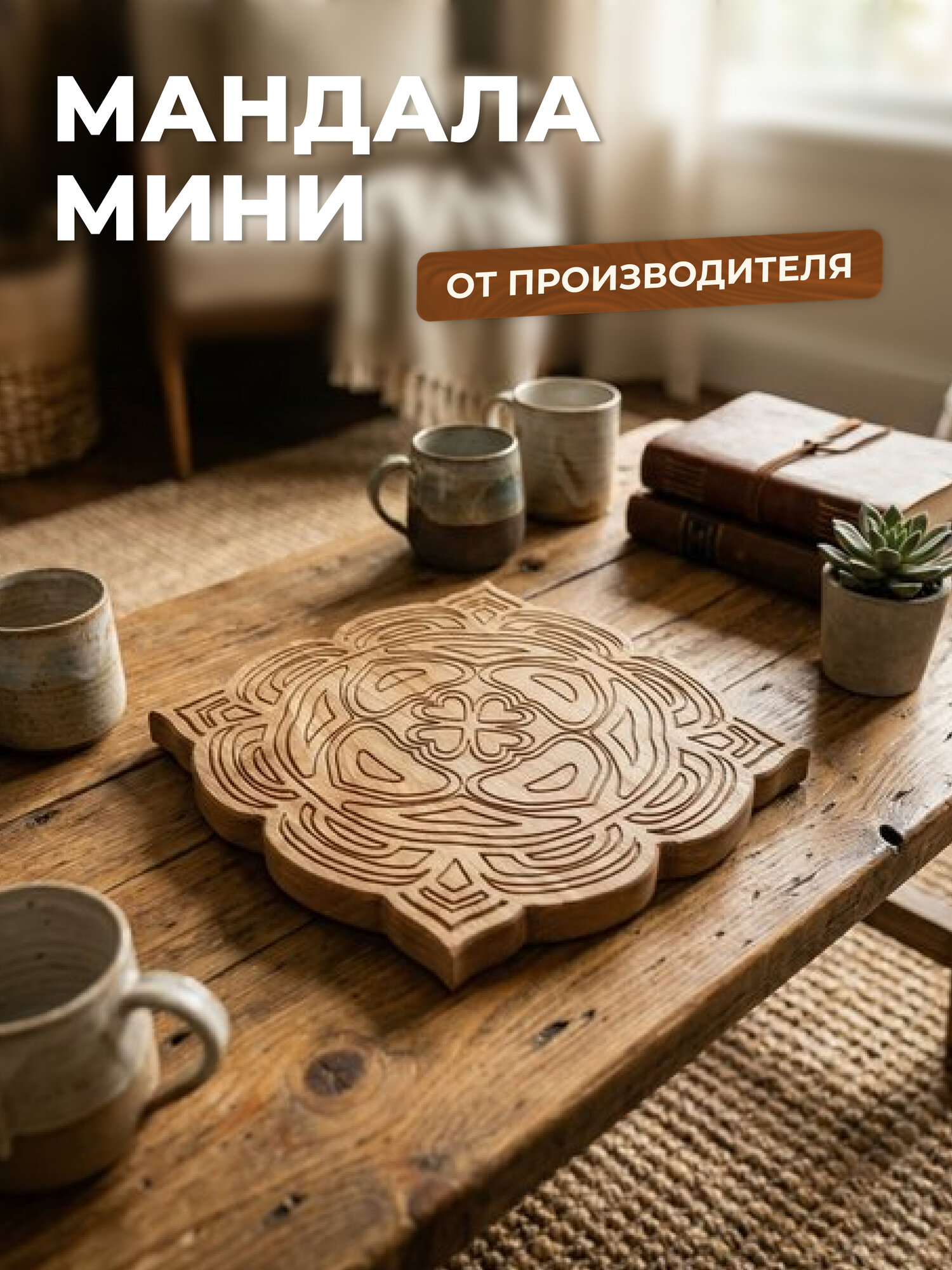 Skalka / Деревянная мандала мини / Отличный подарок / Энергия гармонии, изобилия и вдохновения / Панно на стену