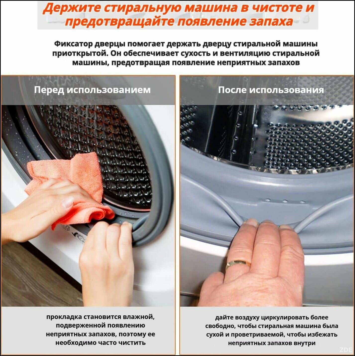 Магнитный держатель и ограничитель двери для фронтальной стиральной машины с основанием 2,6 дюйма