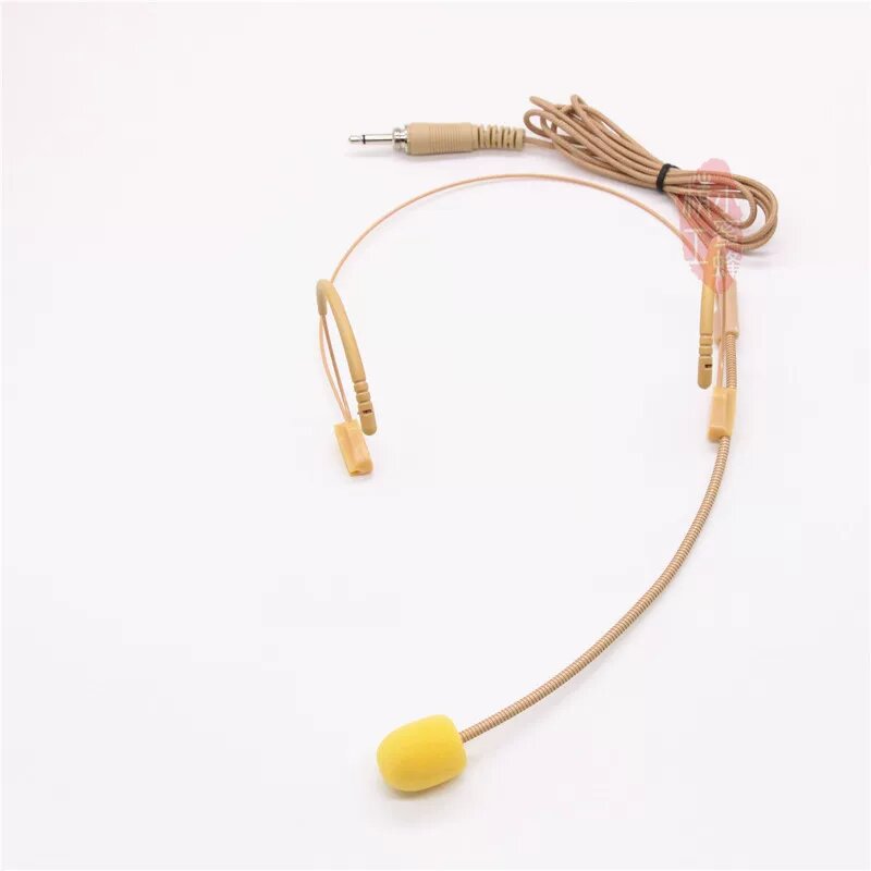 Беспроводной микрофон-наушник с креплением на ухо, телесного цвета, для сценических выступлений, с усилителем и