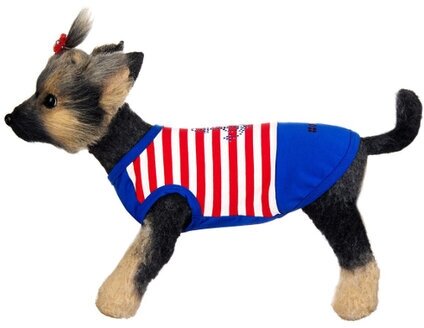 Майка для собак DogModa "Круиз", длина спины 20 см, обхват шеи 21 см, обхват груди 33 см