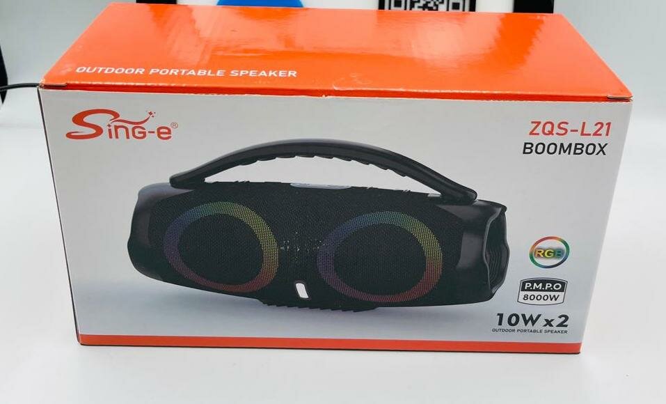 Портативная колонка Sing-e ZQS L21 Boombox - Мощность: 10 Вт x2