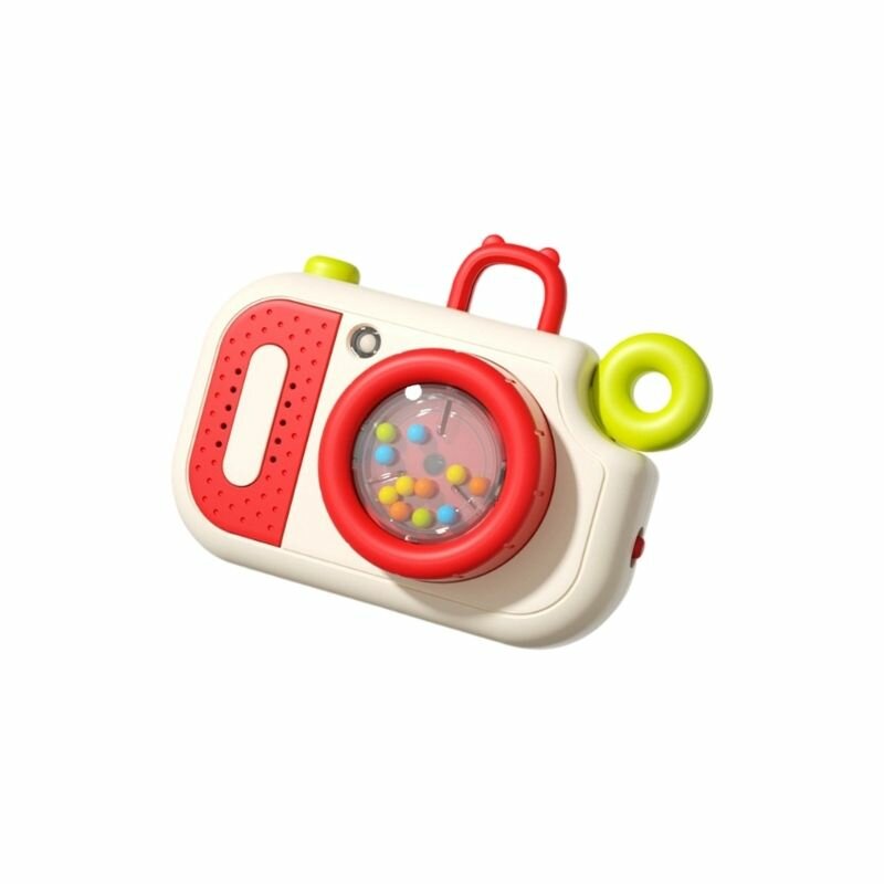 Многофункциональное мультяшное радио, записывающее и воспроизводящее звуковую светомузыкальную обучающую игрушку для раннего образования, детские стишки, игрушка просвещения-music camera red