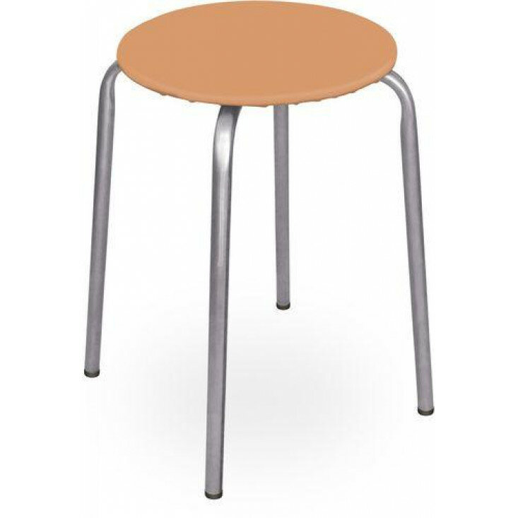 Табурет МЕТ каркас эконом на 4-Х опорах (кругл СИД) ТЭ2/К корич НИКА