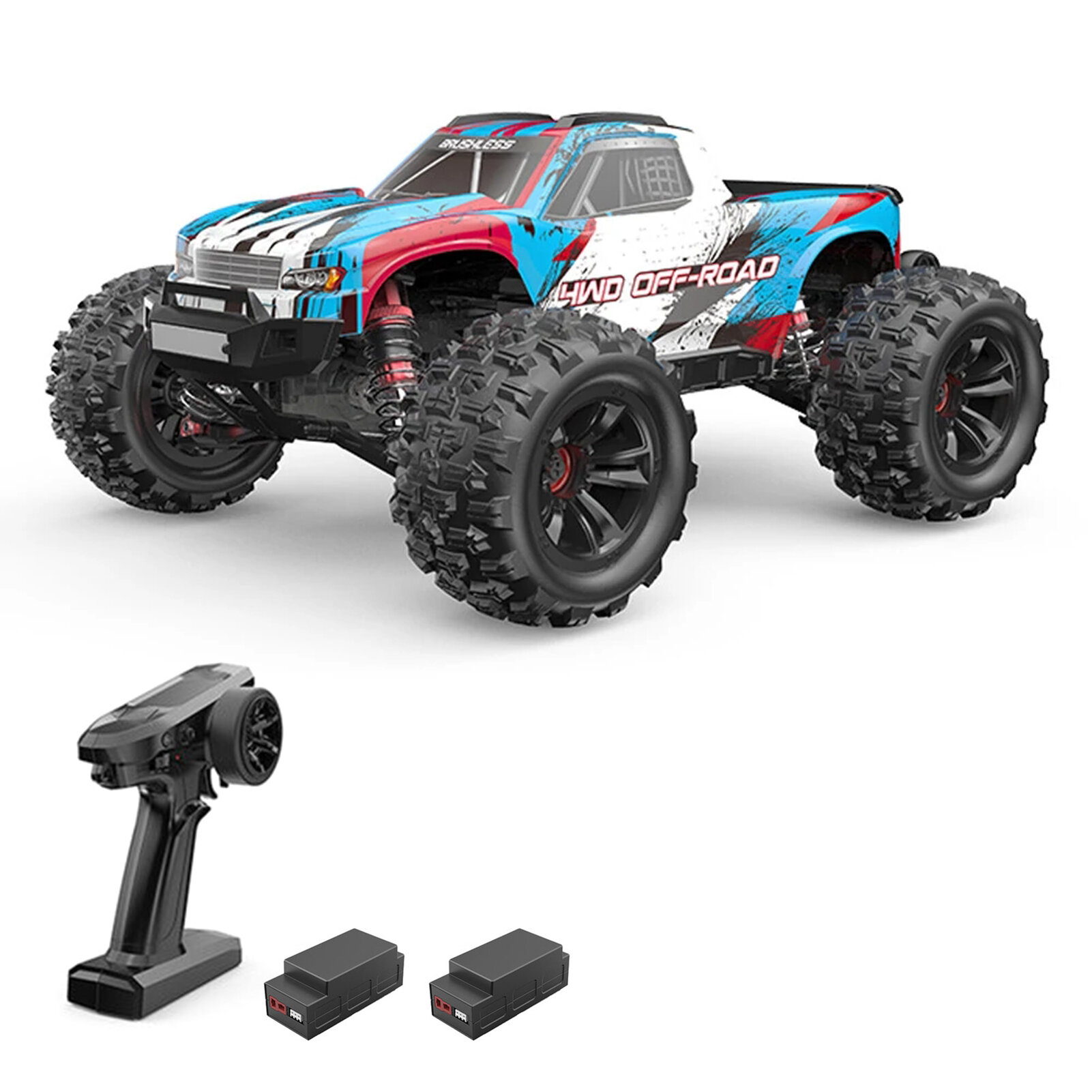 RC Car 2.4Ghz 45KM/H 1/16 Off Road RC Trucks Brushless Motor 4WD Vehicle Racing Climbing 2 Gifts for Kids Adults
