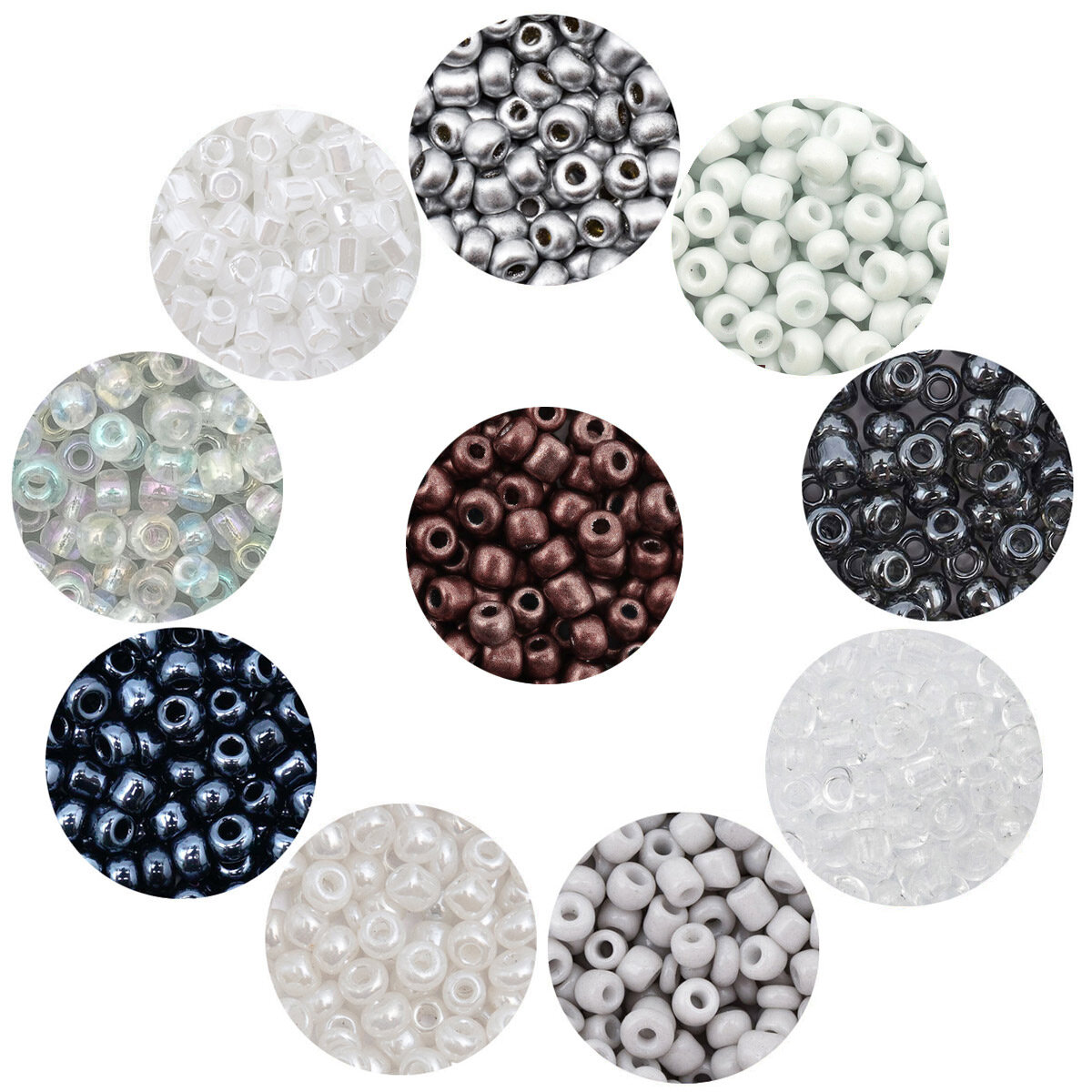 Набор для плетения бисером №2 (бисер, рубка) в тубе, 10 цветов, Astra&Craft