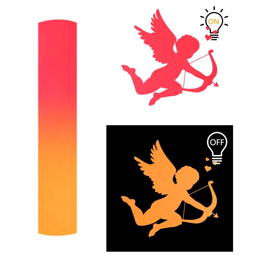 Светящаяся виниловая пленка Findohope 30x100cm(12 x 39in), Rose Red Glow Orange