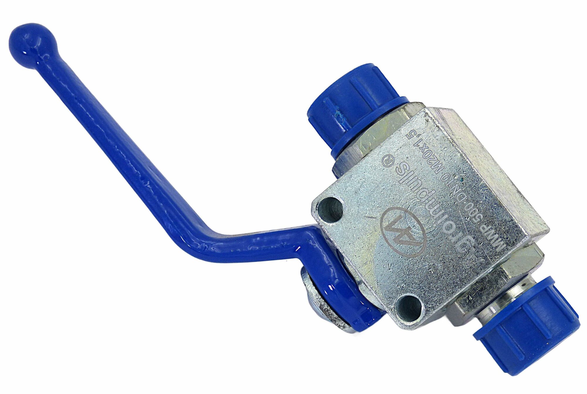 Кран шаровый трехходовой, для гидравлических систем, М20х1.5-М20х1.5