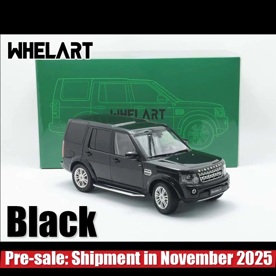 WHELART 1/18 2014 Литая под давлением модель Land Rover Discovery 4, черный, зеленый, металлическая модель автомобиля, статическое украшение, праздничная подарочная коллекция черный