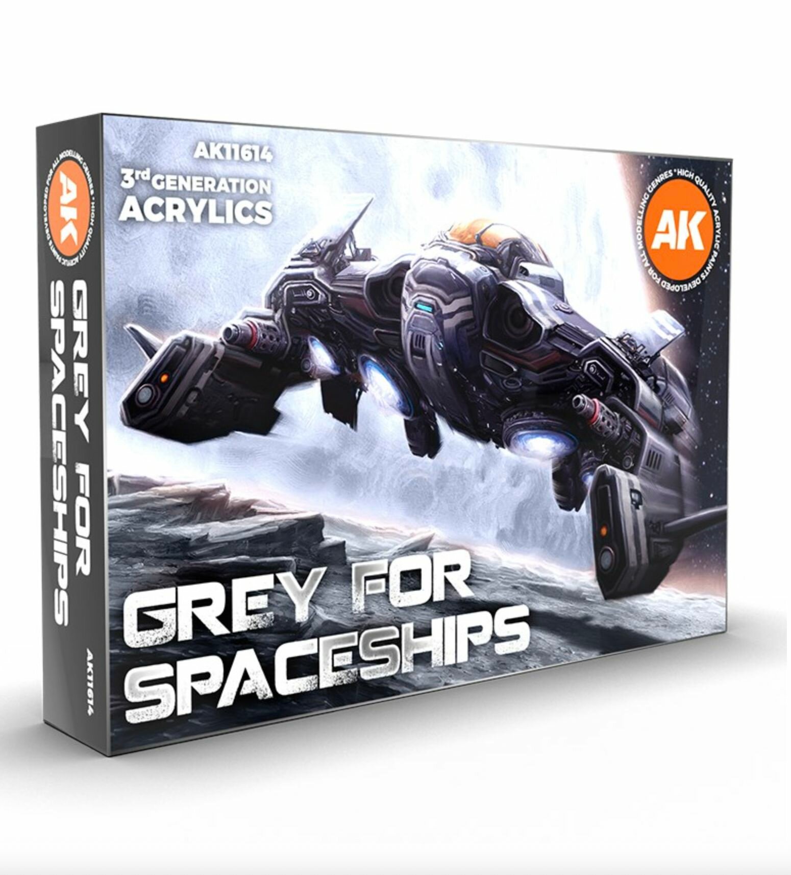 Набор красок для моделизма AK GREY FOR SPACESHIPS SET