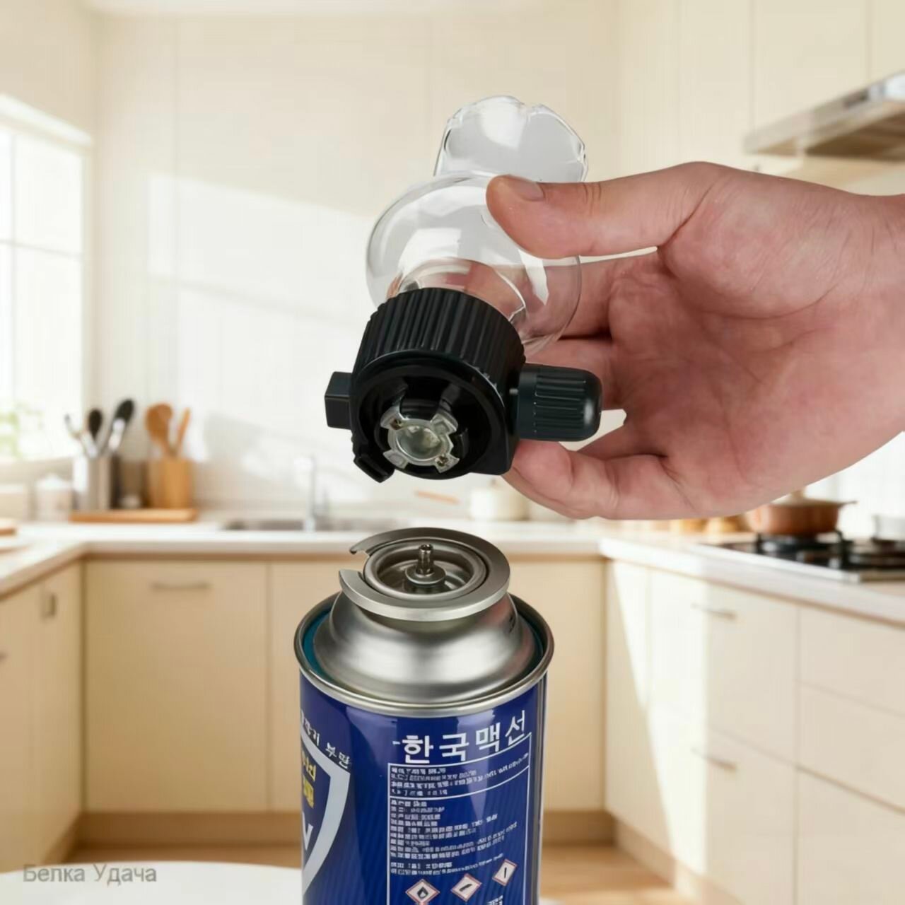 Лампа газовая, кемпинговый фонарь, насадка на цанговый баллон.