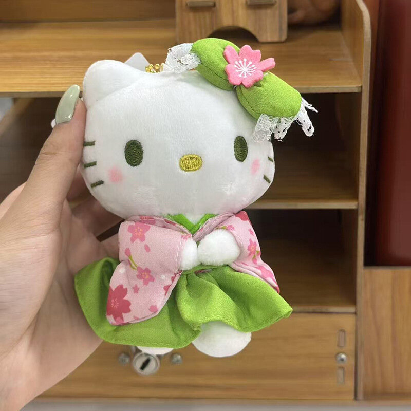 Японский стиль кимоно, милая плюшевая кукла Hello Kitty, подвеска для сумки, плюшевая игрушка, украшение для рюкзака, маленькая кукла для девочки