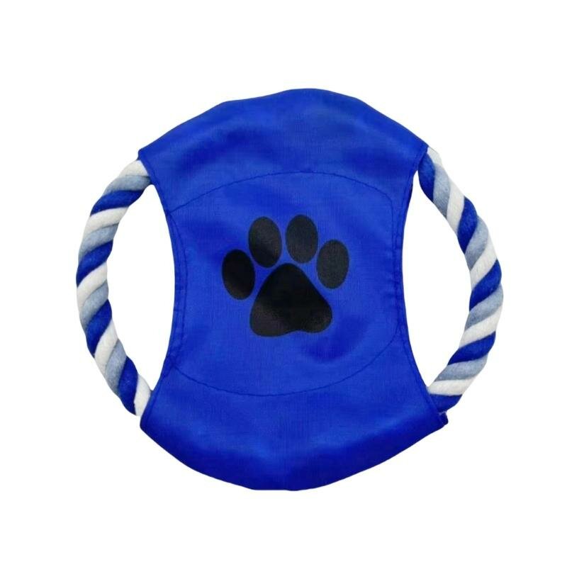 Летающий диск для гигиены полости рта и упражнений с питомцем, темно-синий